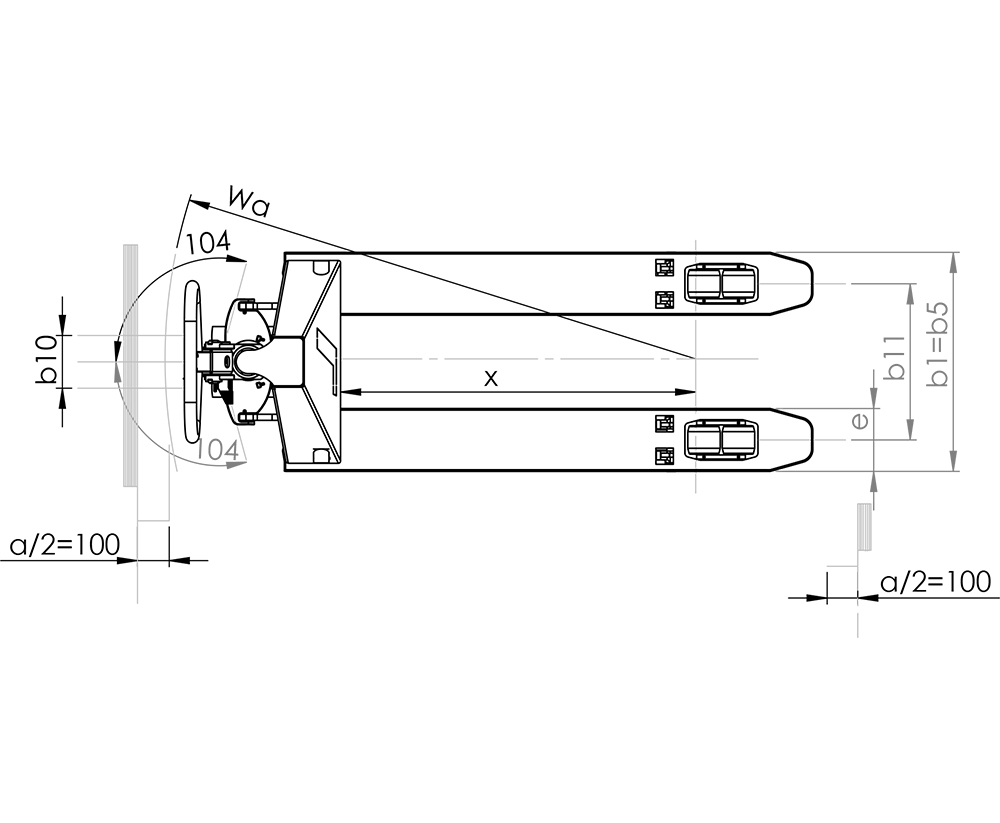 Manuel Transpalet 2.0 Ton DPT 25-L150 - Uzun Çatal | LİTEF